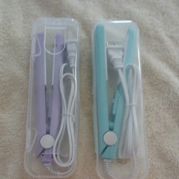 Other | Mini Hair Straightener And Crimper Set Purple And Blue | Poshmark